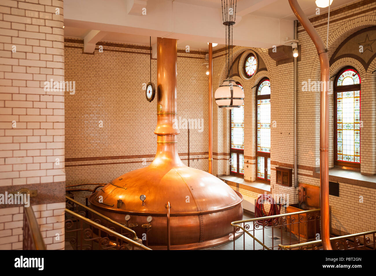 AMSTERDAM, NETHERLANDS - JUN 3, 2015: Interior of the Heineken ...