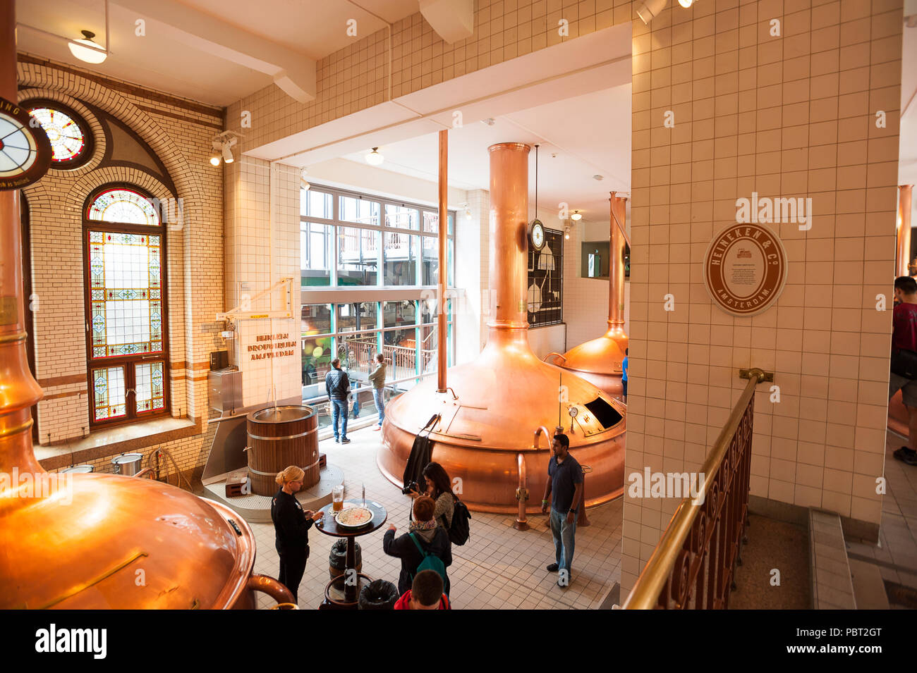 AMSTERDAM, NETHERLANDS - JUN 3, 2015: Interior of the Heineken ...