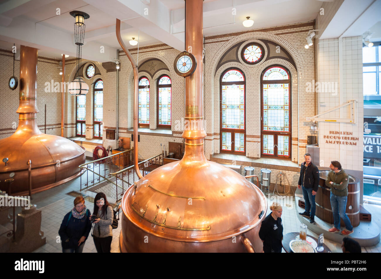 AMSTERDAM, NETHERLANDS - JUN 3, 2015: Interior of the Heineken ...