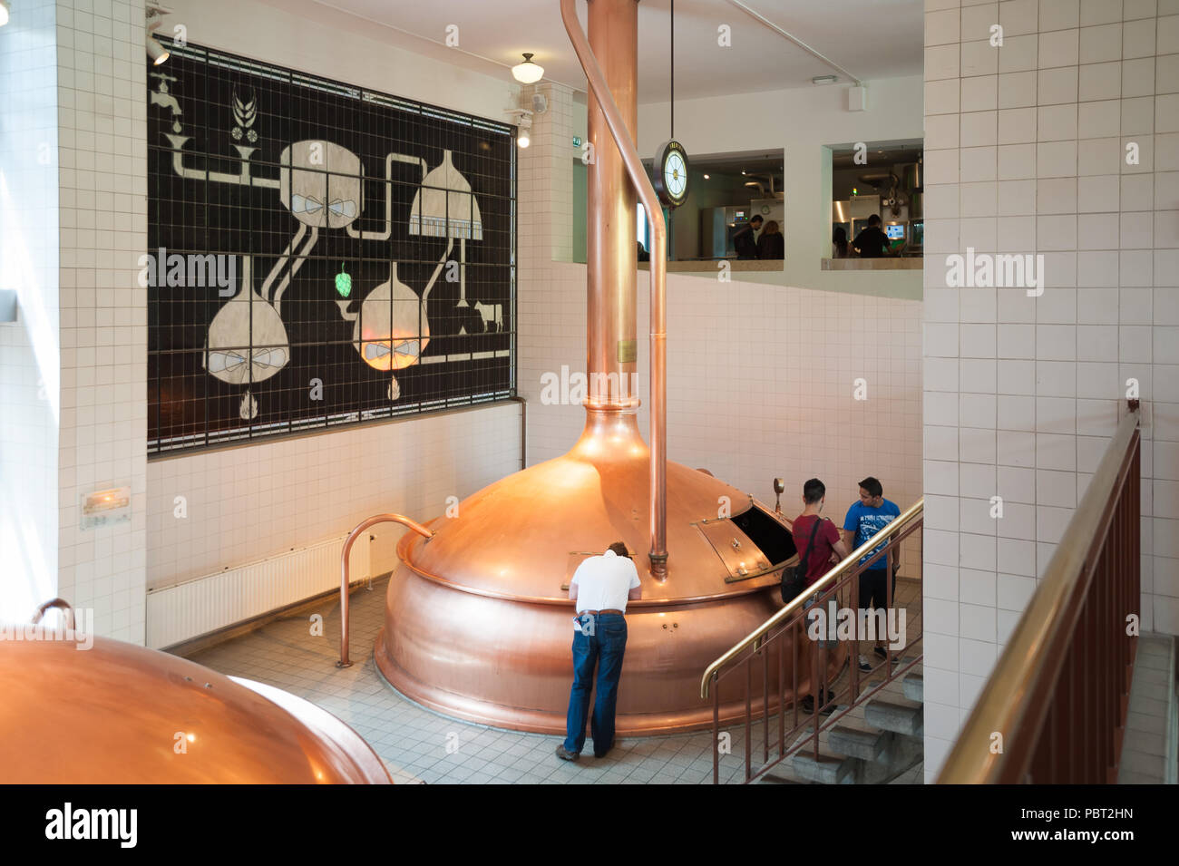 AMSTERDAM, NETHERLANDS - JUN 3, 2015: Interior of the Heineken ...