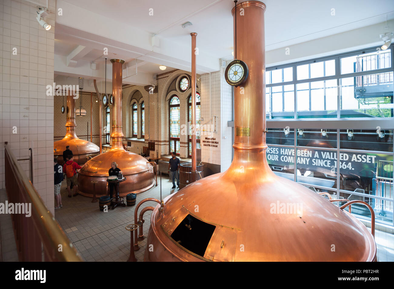 AMSTERDAM, NETHERLANDS - JUN 3, 2015: Interior of the Heineken ...