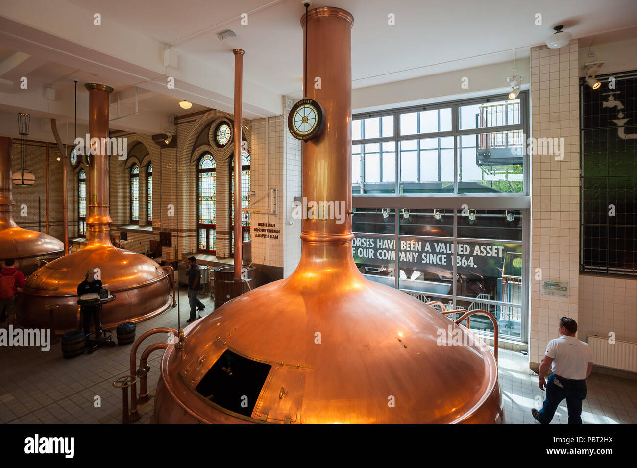 AMSTERDAM, NETHERLANDS - JUN 3, 2015: Interior of the Heineken ...