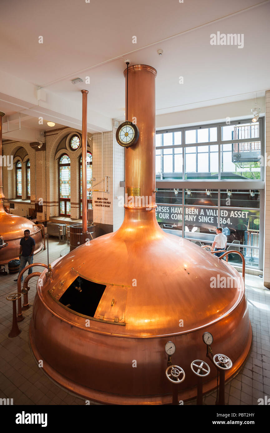 AMSTERDAM, NETHERLANDS - JUN 3, 2015: Interior of the Heineken ...
