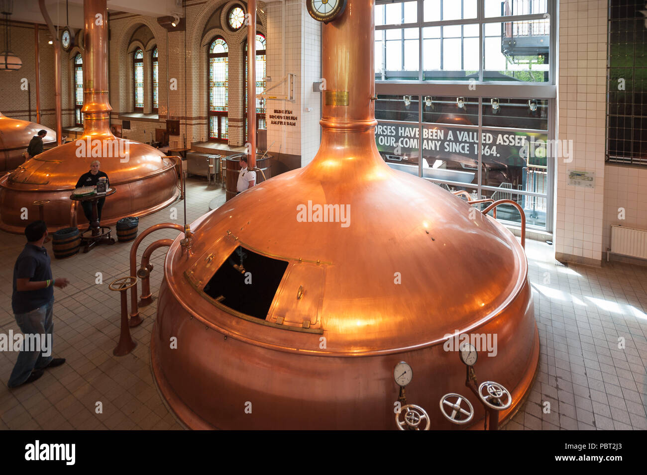 AMSTERDAM, NETHERLANDS - JUN 3, 2015: Interior of the Heineken ...