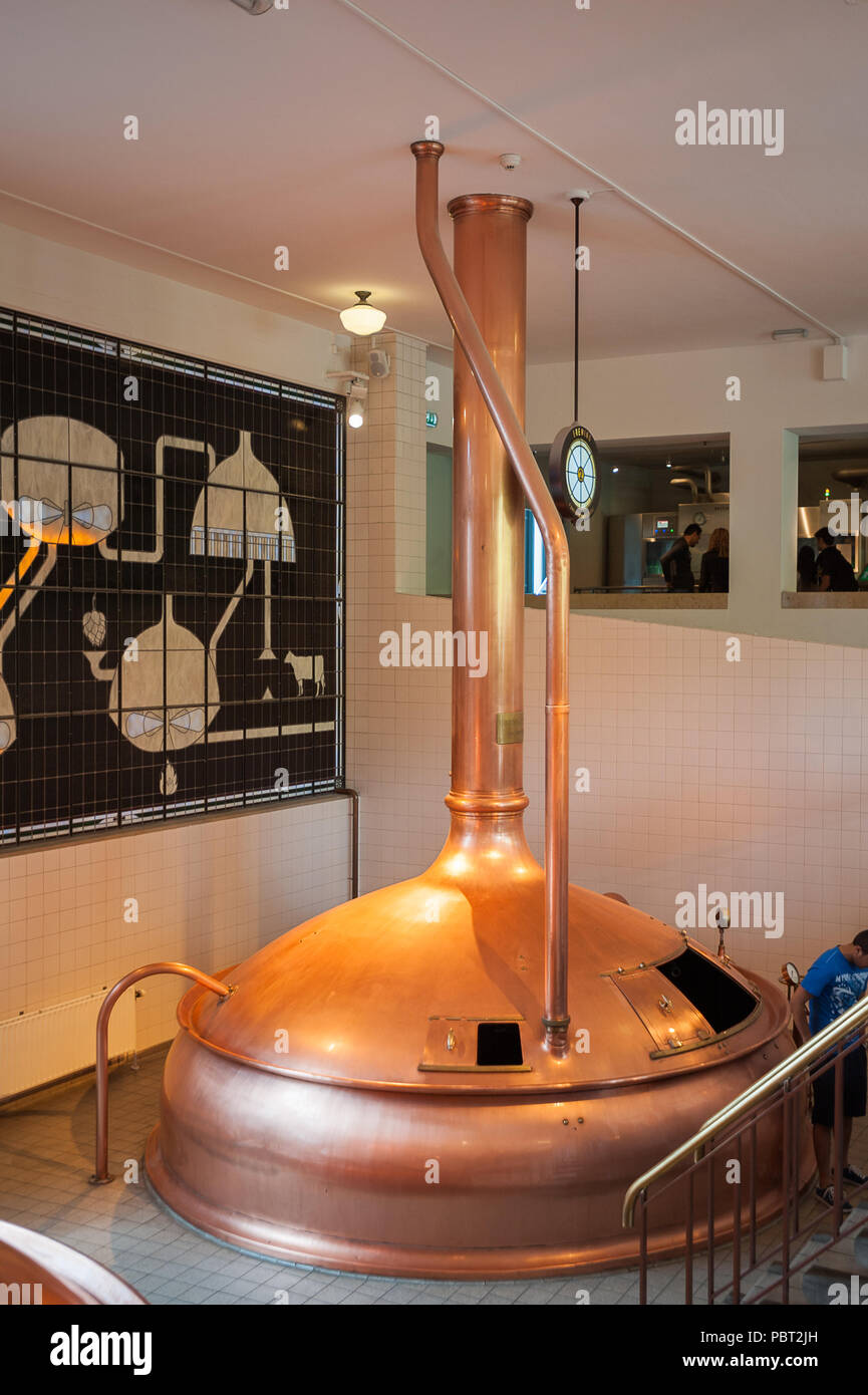 AMSTERDAM, NETHERLANDS - JUN 3, 2015: Interior of the Heineken ...