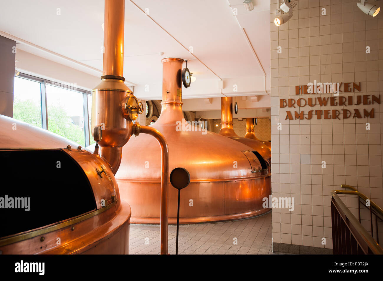AMSTERDAM, NETHERLANDS - JUN 3, 2015: Interior of the Heineken ...
