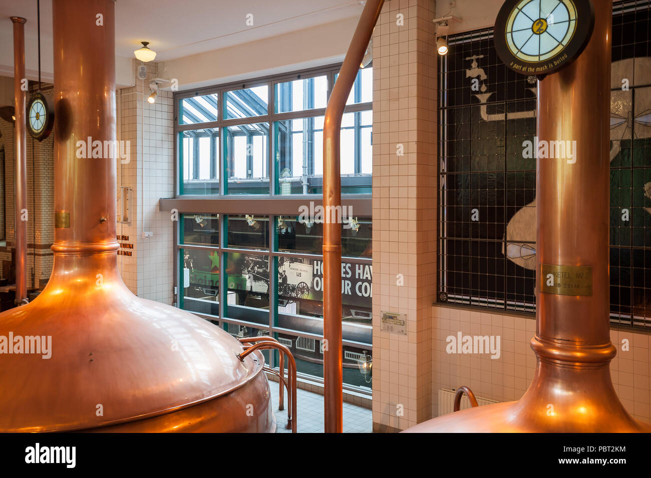 AMSTERDAM, NETHERLANDS - JUN 3, 2015: Interior of the Heineken ...