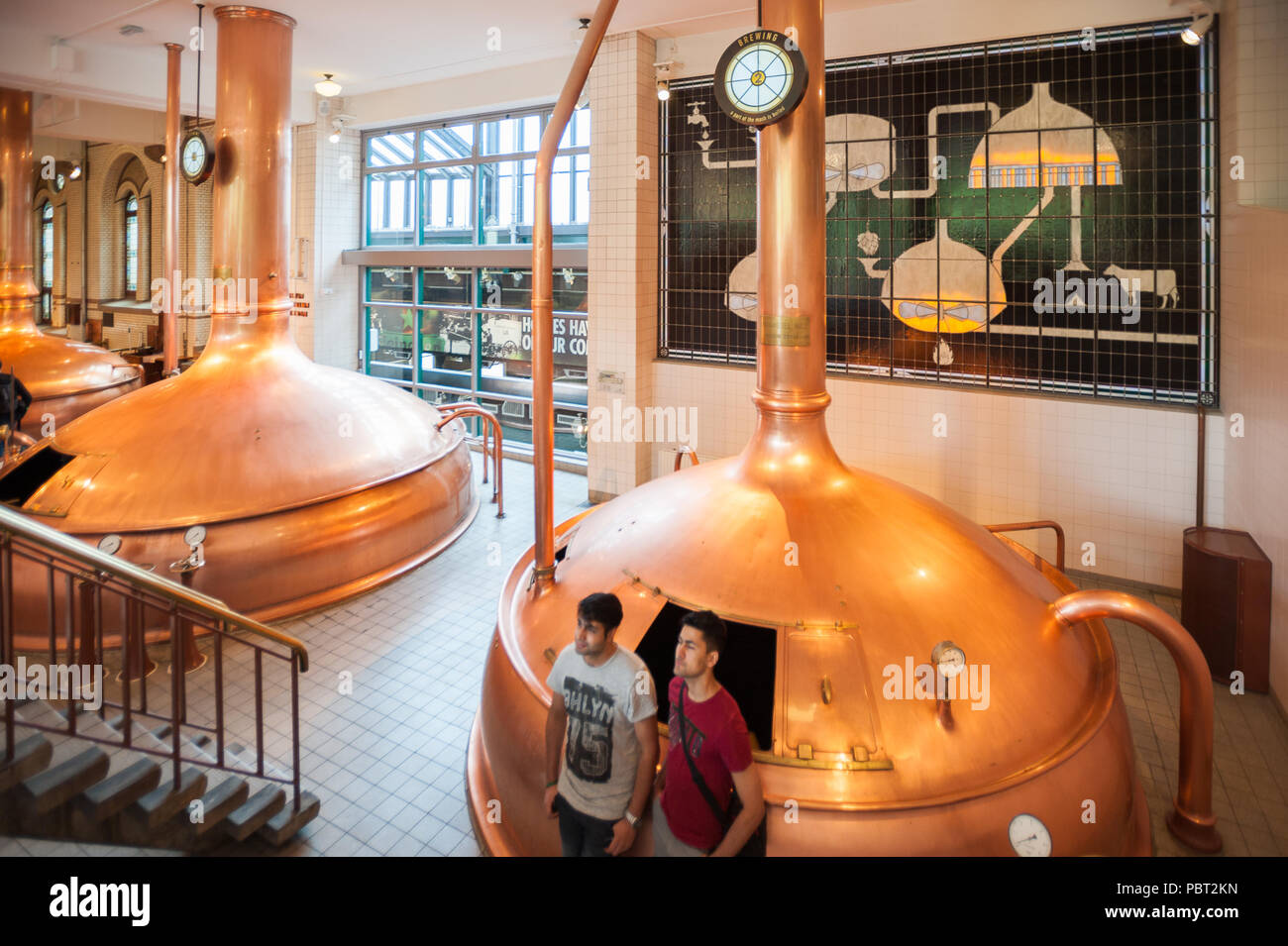 AMSTERDAM, NETHERLANDS - JUN 3, 2015: Interior of the Heineken ...