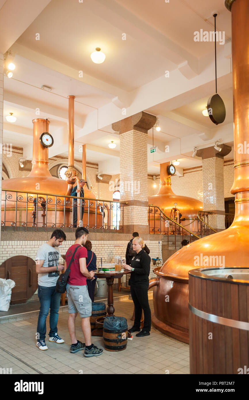 AMSTERDAM, NETHERLANDS - JUN 3, 2015: Interior of the Heineken ...