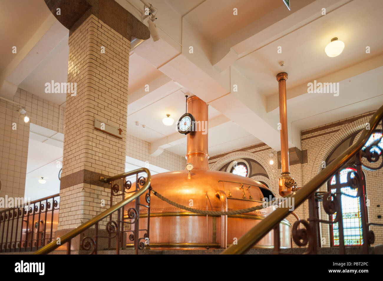 AMSTERDAM, NETHERLANDS - JUN 3, 2015: Interior of the Heineken ...