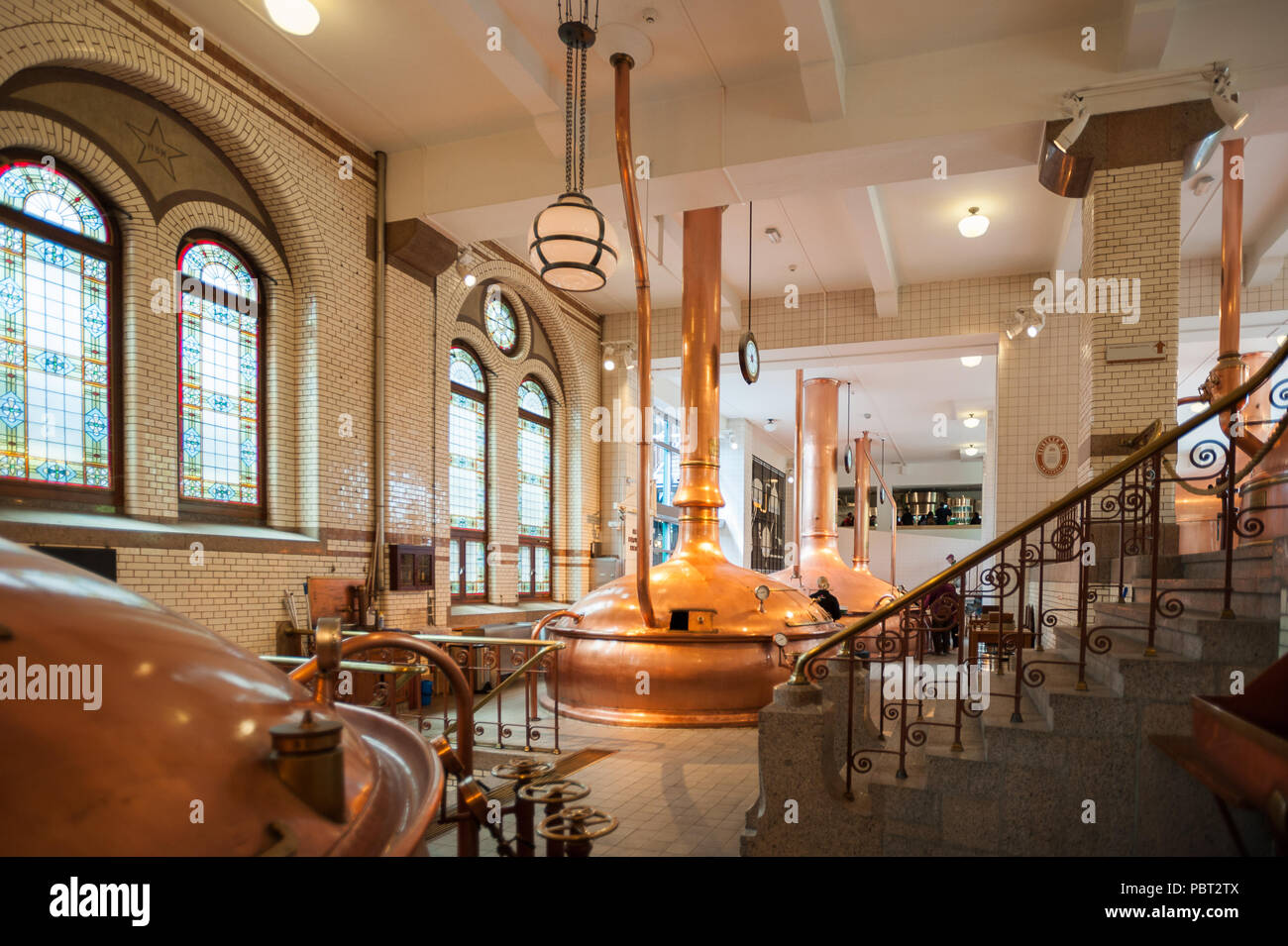 AMSTERDAM, NETHERLANDS - JUN 3, 2015: Interior of the Heineken ...