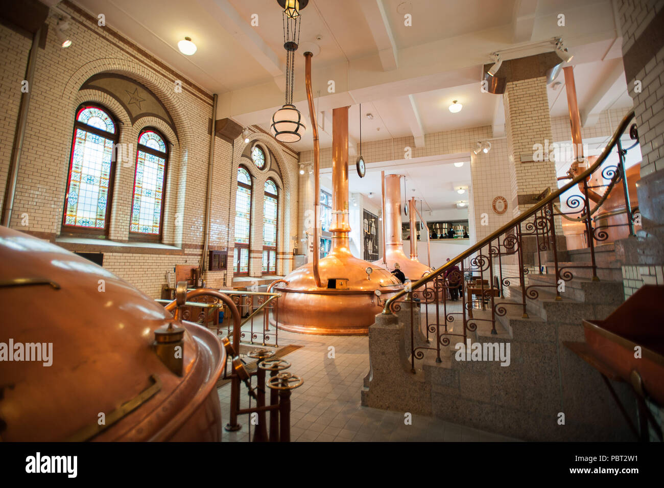 AMSTERDAM, NETHERLANDS - JUN 3, 2015: Interior of the Heineken ...