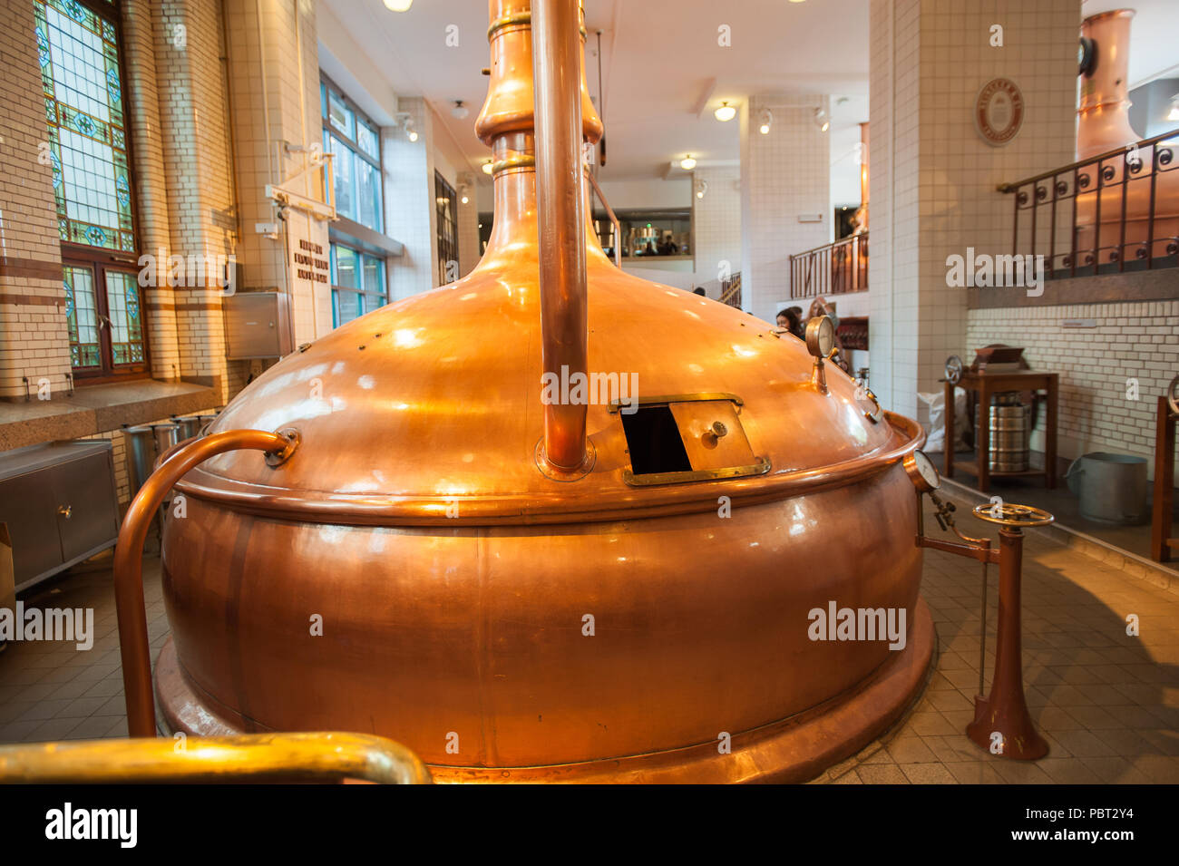 AMSTERDAM, NETHERLANDS - JUN 3, 2015: Interior of the Heineken ...