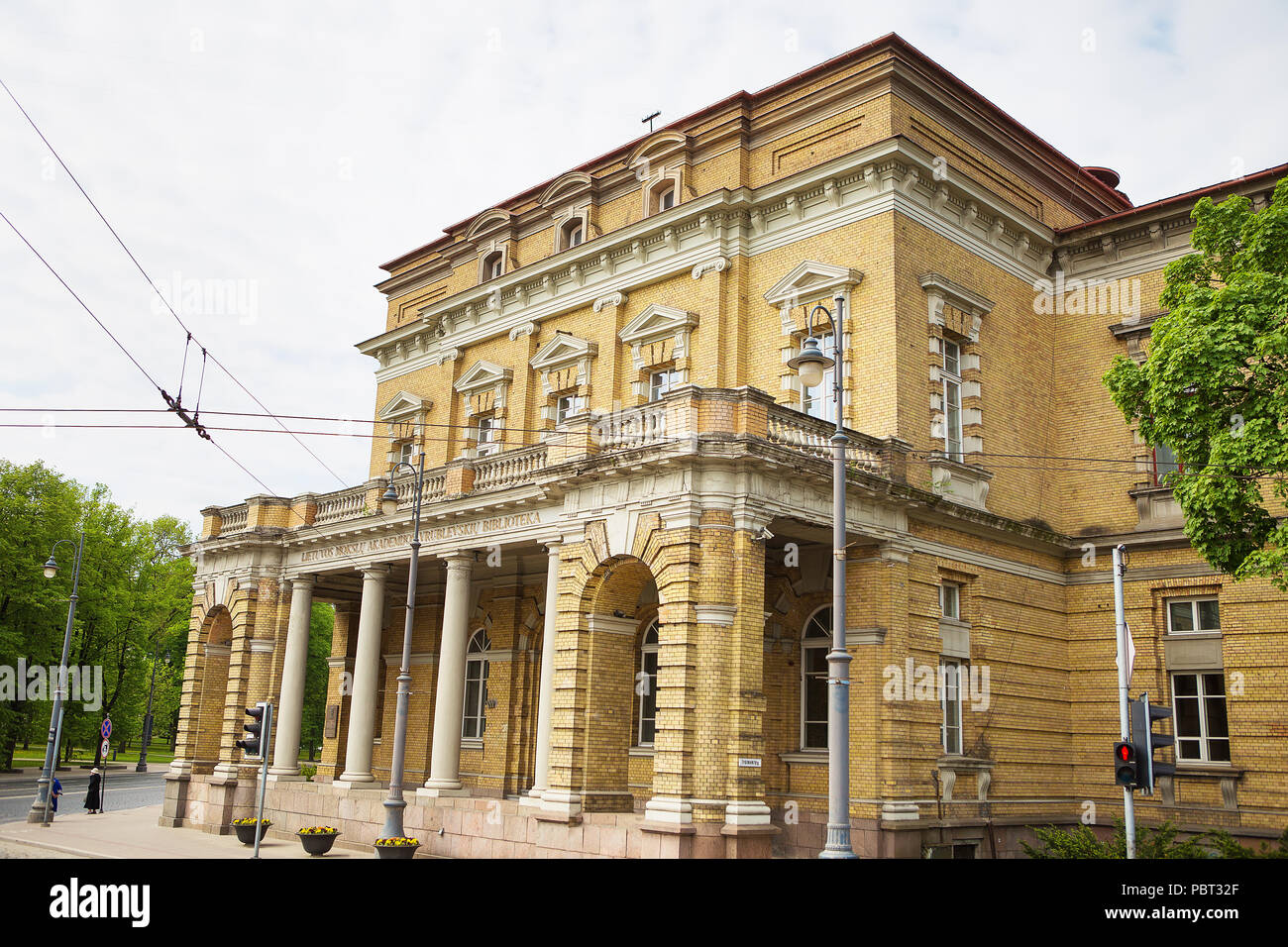 Streets of the beautiful and old city of Vilnius - the capital of ...
