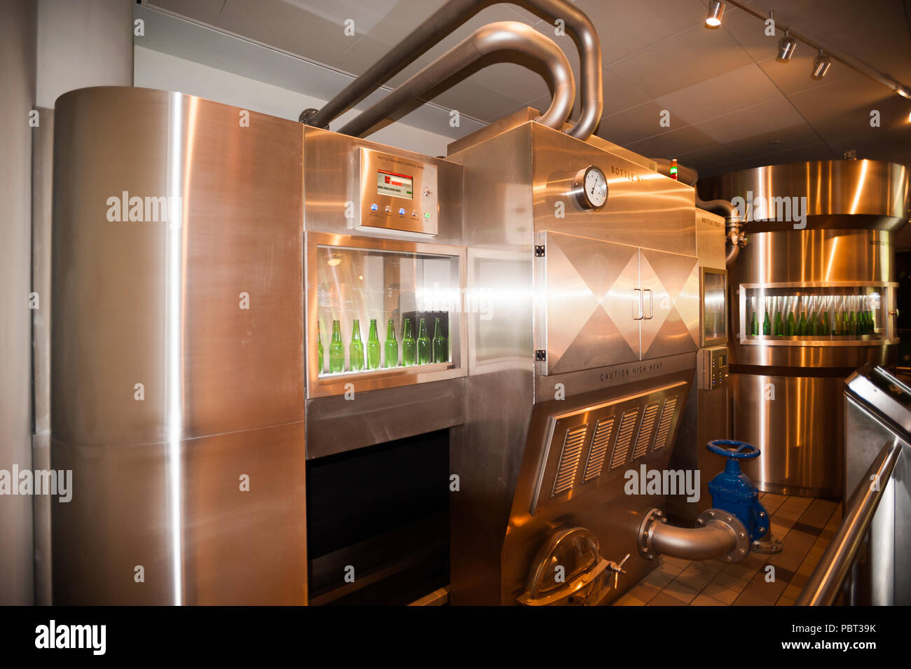 AMSTERDAM, NETHERLANDS - JUN 3, 2015: Bottles of Heineken at the ...