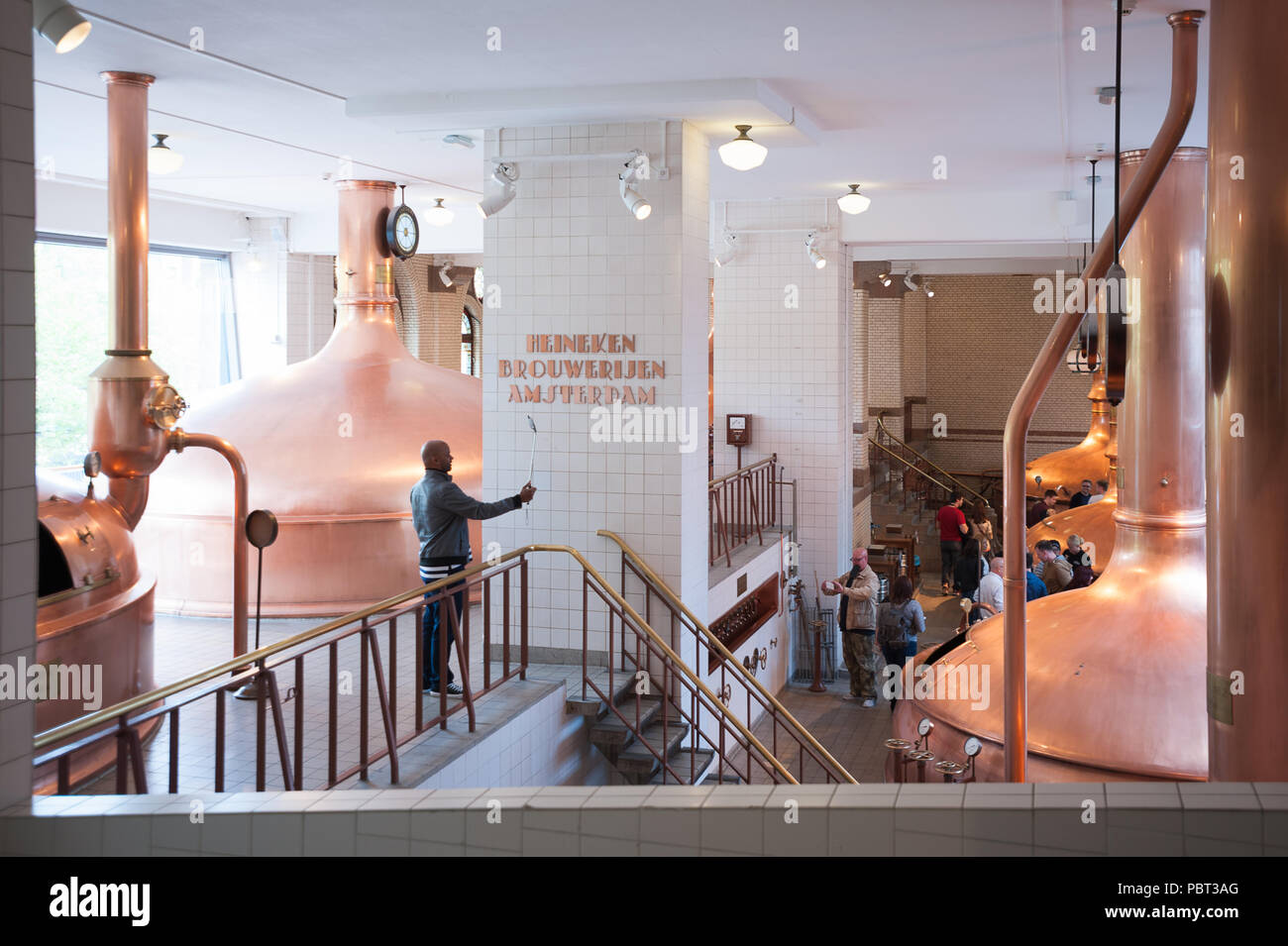 AMSTERDAM, NETHERLANDS - JUN 3, 2015: Bottles of Heineken at the ...