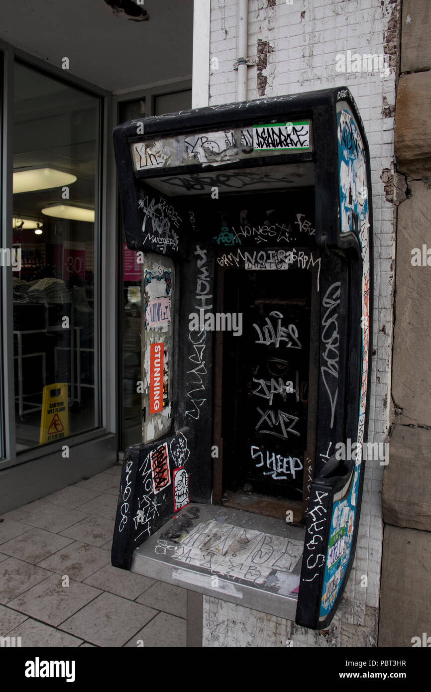 Telephone with Graffiti Stock Photo - Alamy