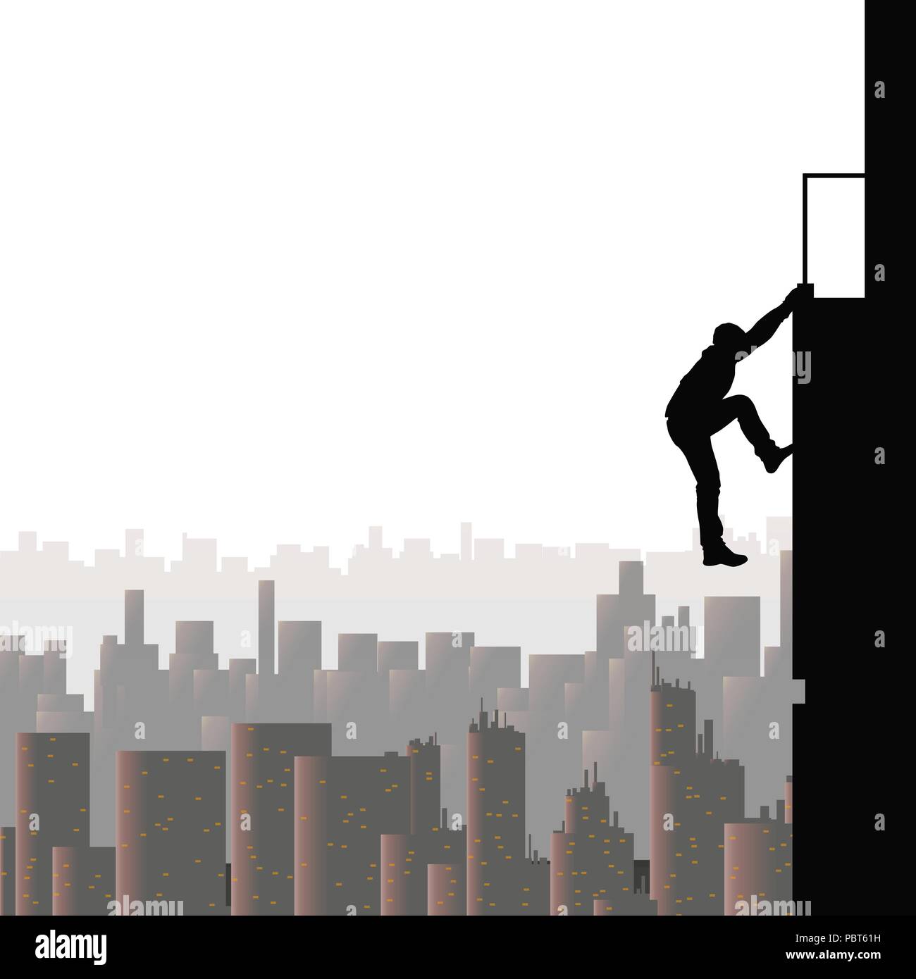 parkour silhouette on building Stock Vector Image & Art - Alamy