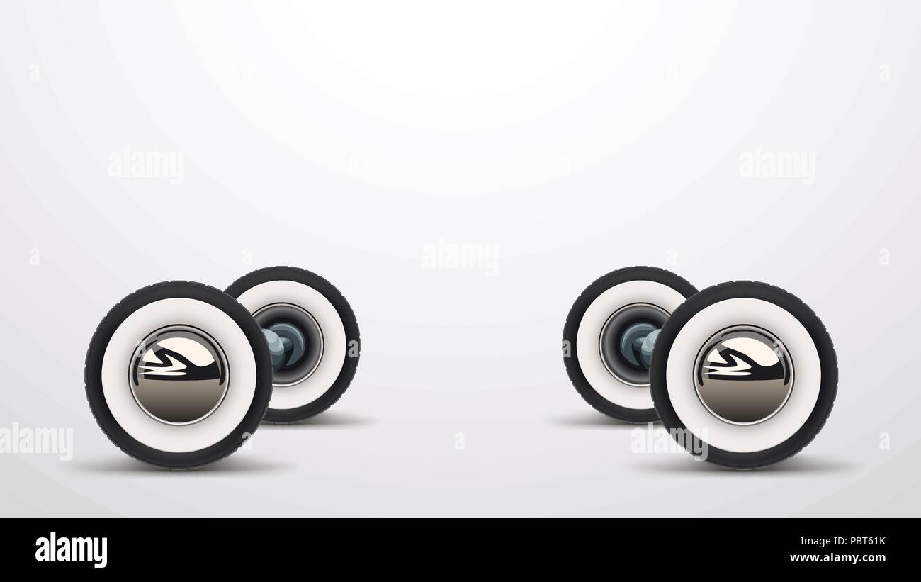 Chrome car wheels Stock Vector Images - Alamy
