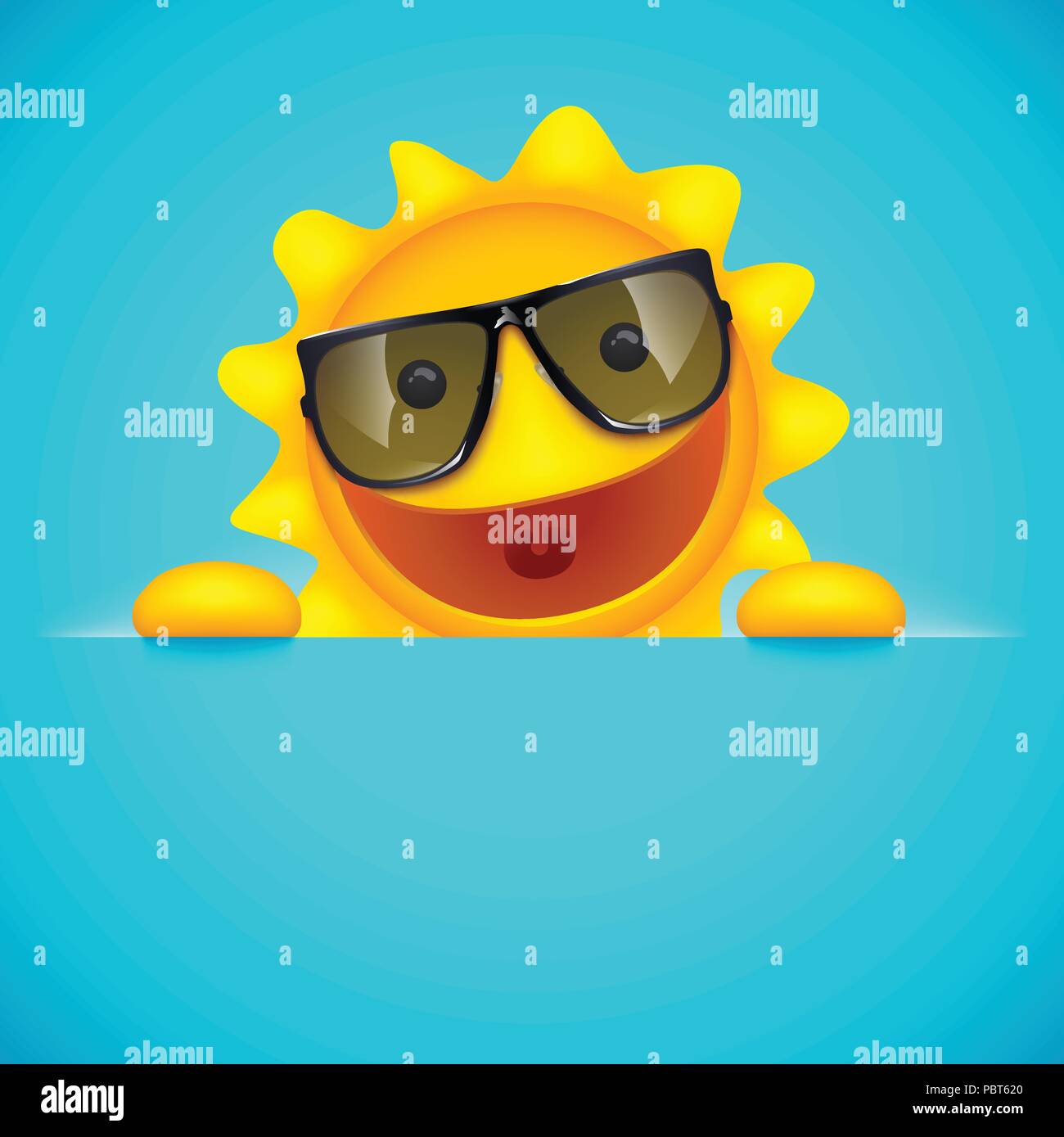 smiling sun at blue Stock Vector Image & Art - Alamy