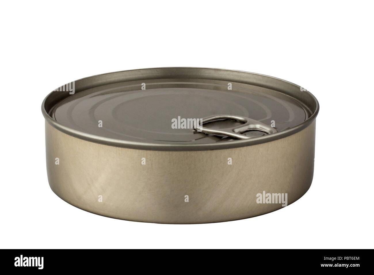 Closed can isolated on white background Stock Photo - Alamy