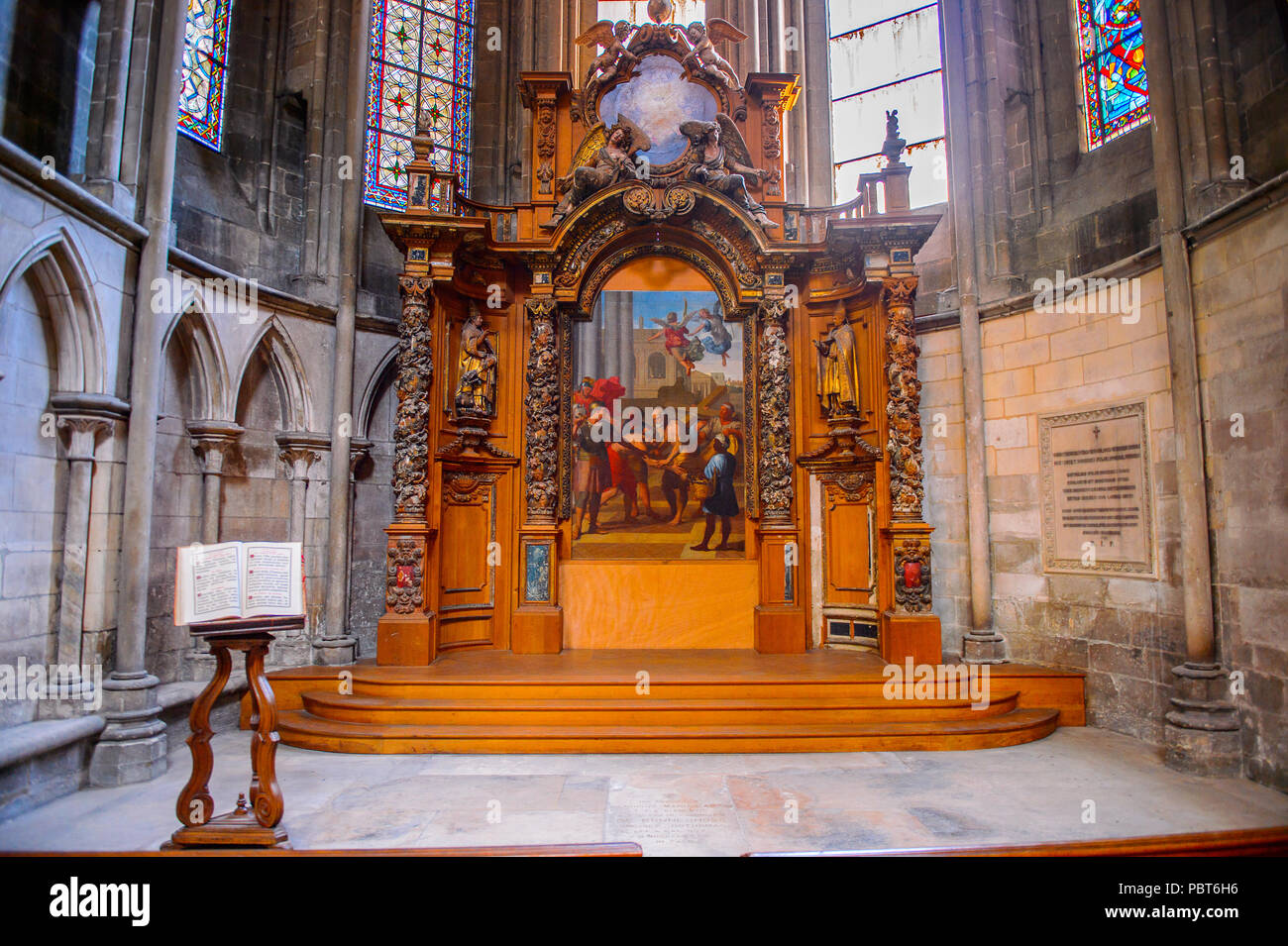 ROUEN, FRANCE - JUN 7, 2015: Rouen Cathedral (Notre Dame de Rouen), a ...