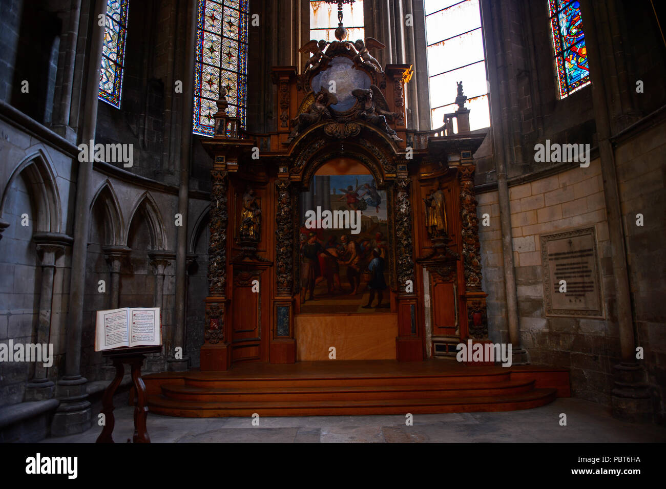 ROUEN, FRANCE - JUN 7, 2015: Rouen Cathedral (Notre Dame de Rouen), a ...