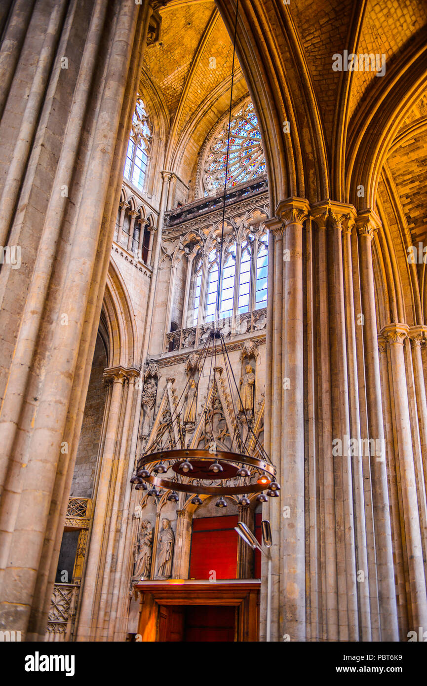 ROUEN, FRANCE - JUN 7, 2015: Rouen Cathedral (Notre Dame de Rouen), a ...