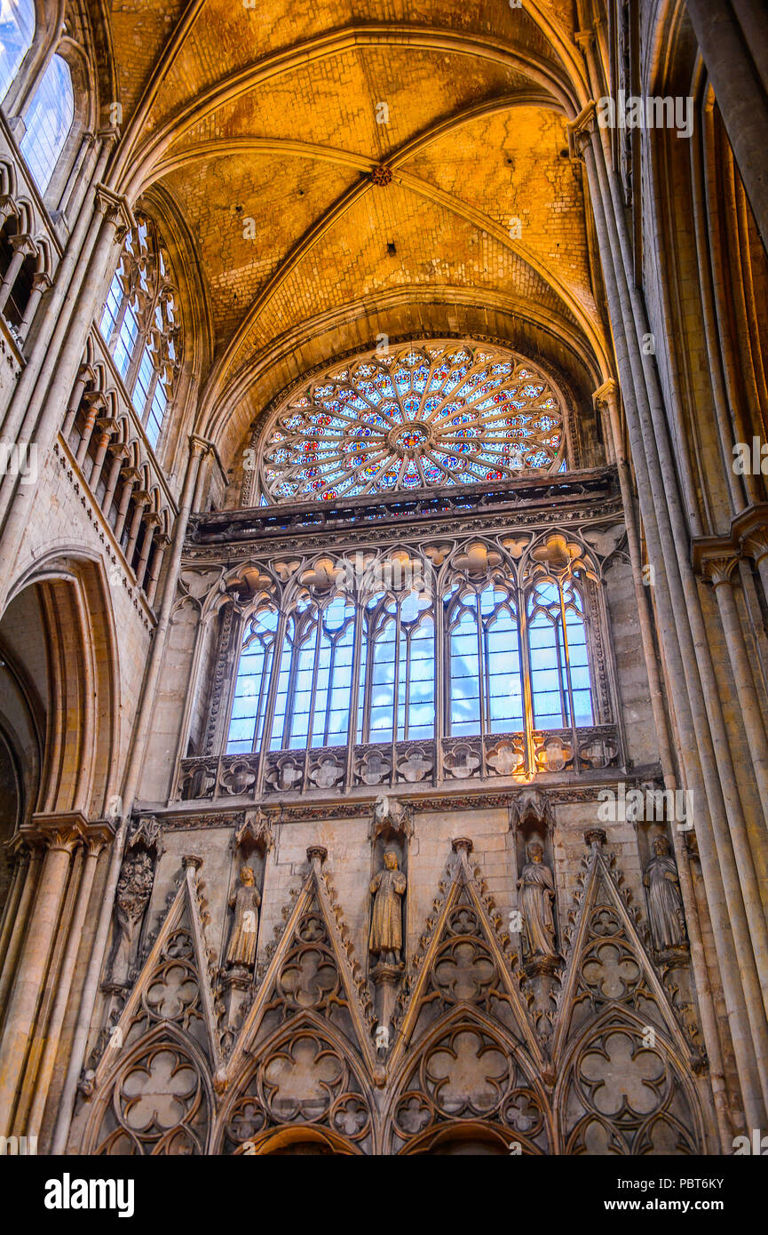 ROUEN, FRANCE - JUN 7, 2015: Rouen Cathedral (Notre Dame de Rouen), a ...