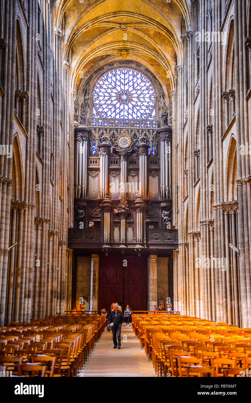 ROUEN, FRANCE - JUN 7, 2015: Rouen Cathedral (Notre Dame de Rouen), a ...