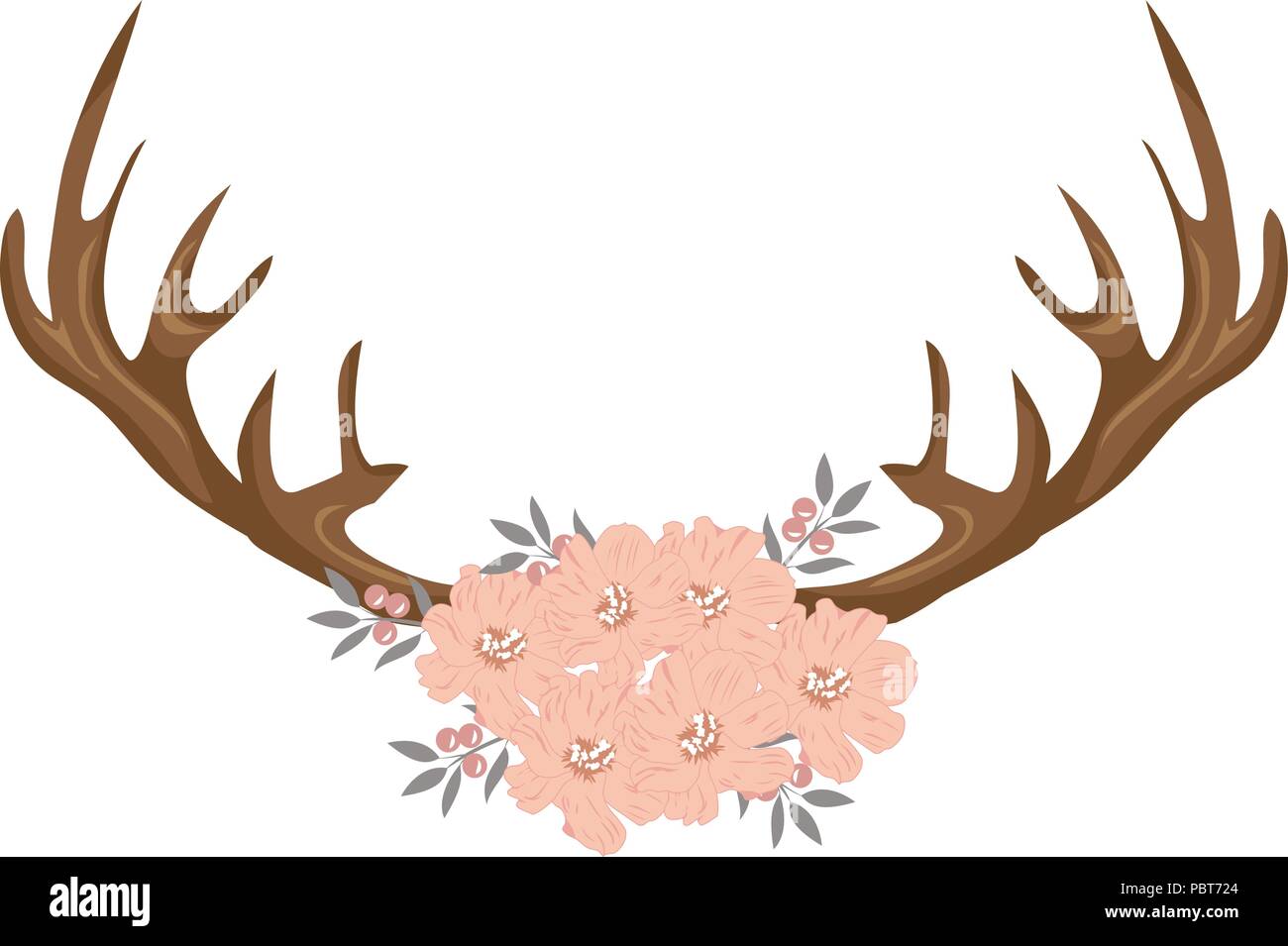 Floral Antlers High Resolution Stock Photography and Images - Alamy