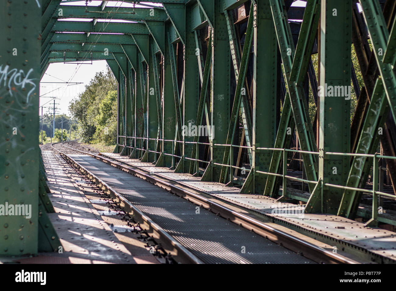 Railway, bridges, train Stock Photo - Alamy