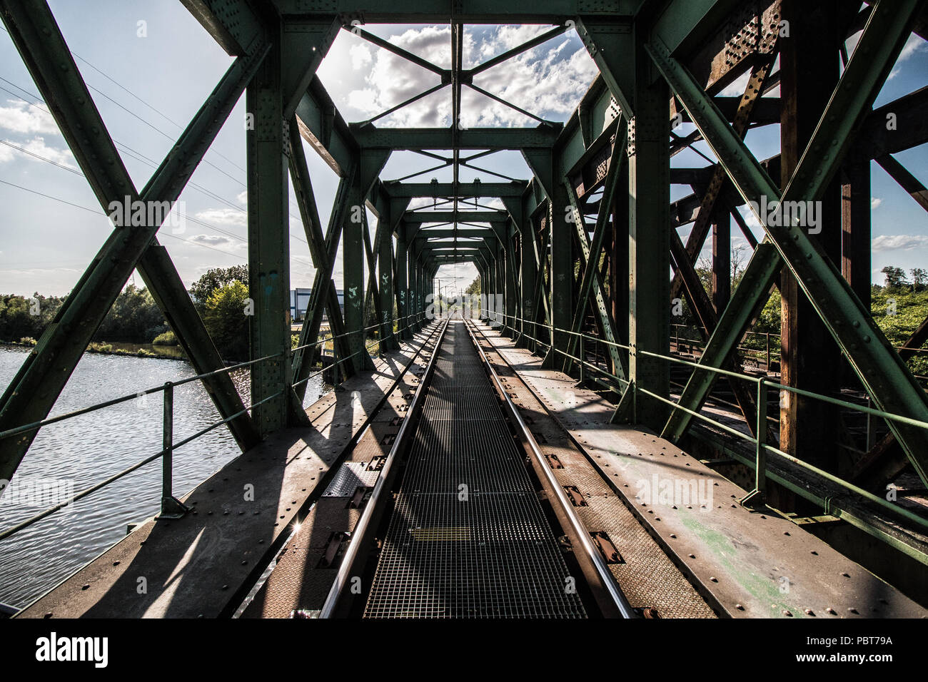Railway, bridges, train Stock Photo - Alamy
