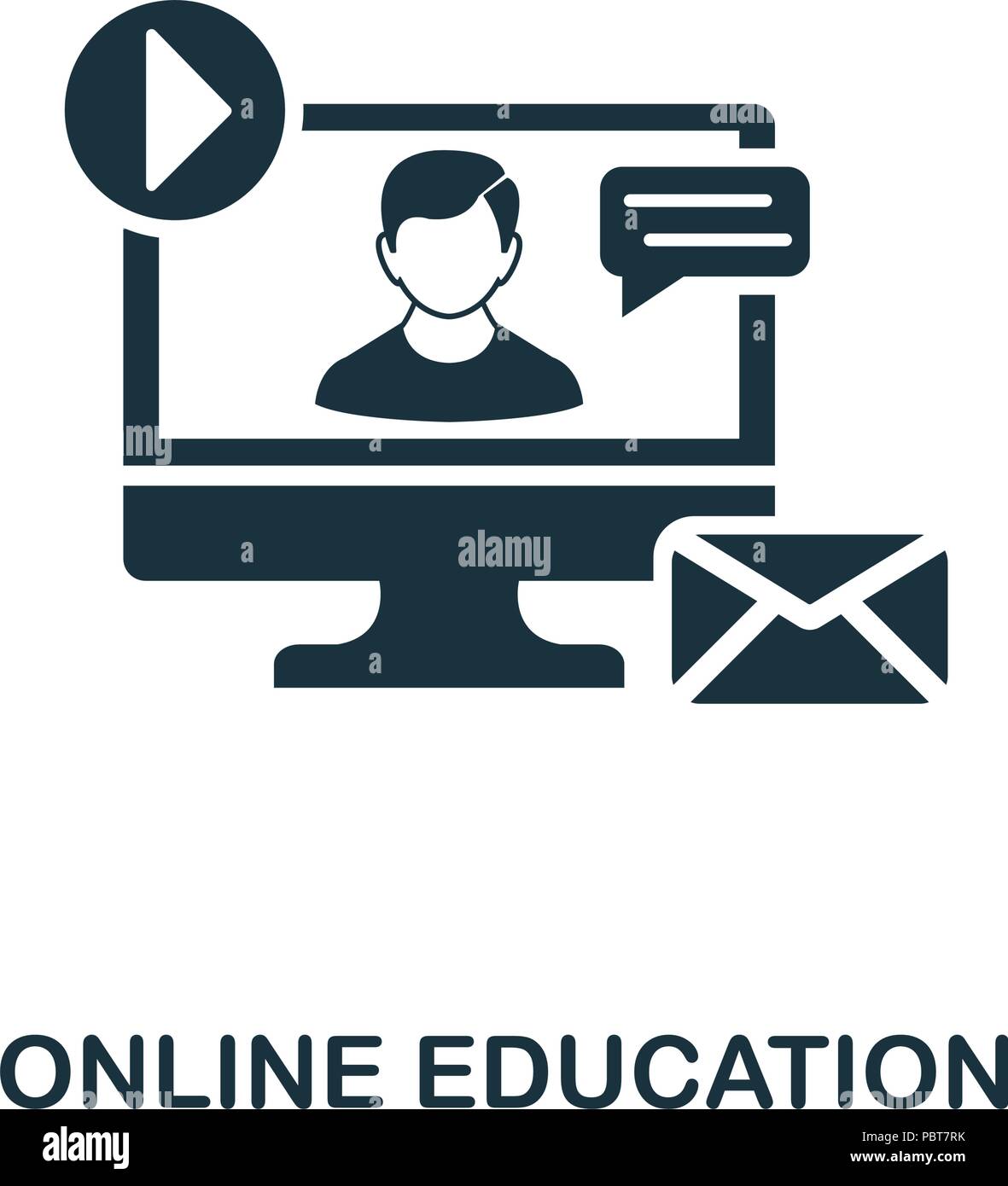 Online Education creative icon. Simple element illustration. Online ...