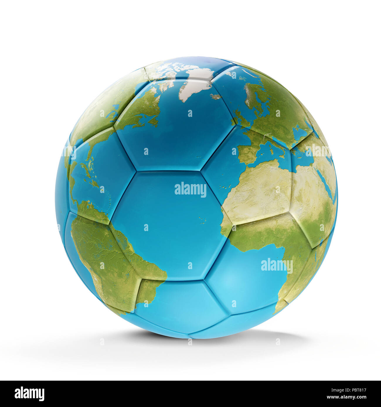 3d soccer ball world map hi-res stock photography and images - Alamy