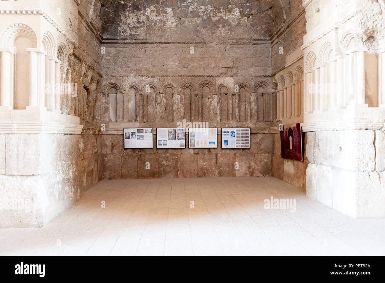 AMMAN, JORDAN - MAY 3, 2014: Interior of the Umayyad Palace of the ...