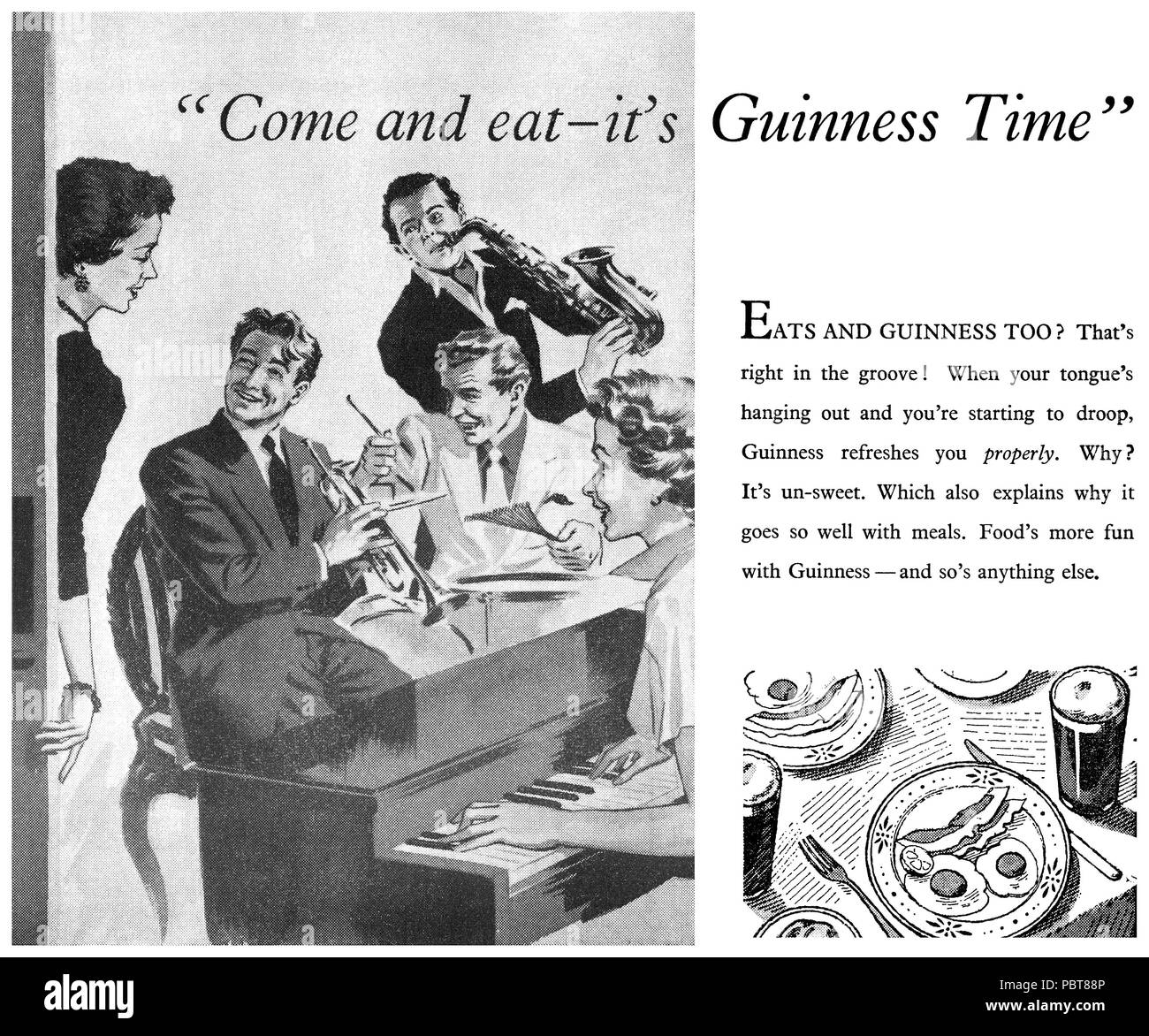 Old guinness ad Black and White Stock Photos & Images - Alamy