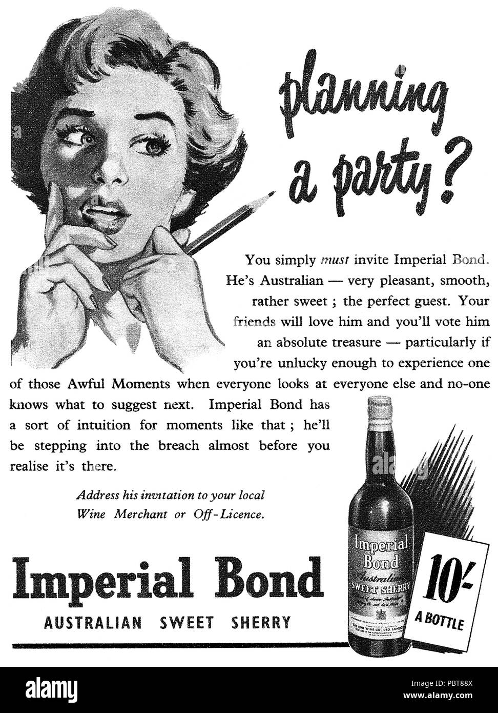Woman drink alcohol 1950s hi-res stock photography and images - Alamy