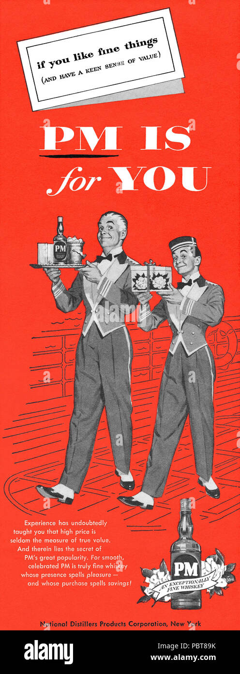 Retro whiskey whisky advert hi-res stock photography and images - Alamy