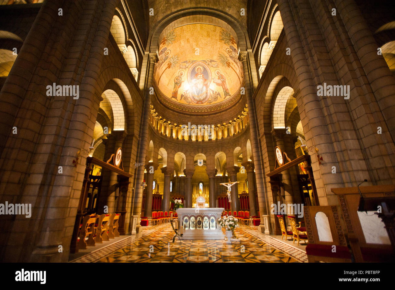 MONACO - JUNE 24, 2014: Interior of the Saint Nicholas Cathedral ...
