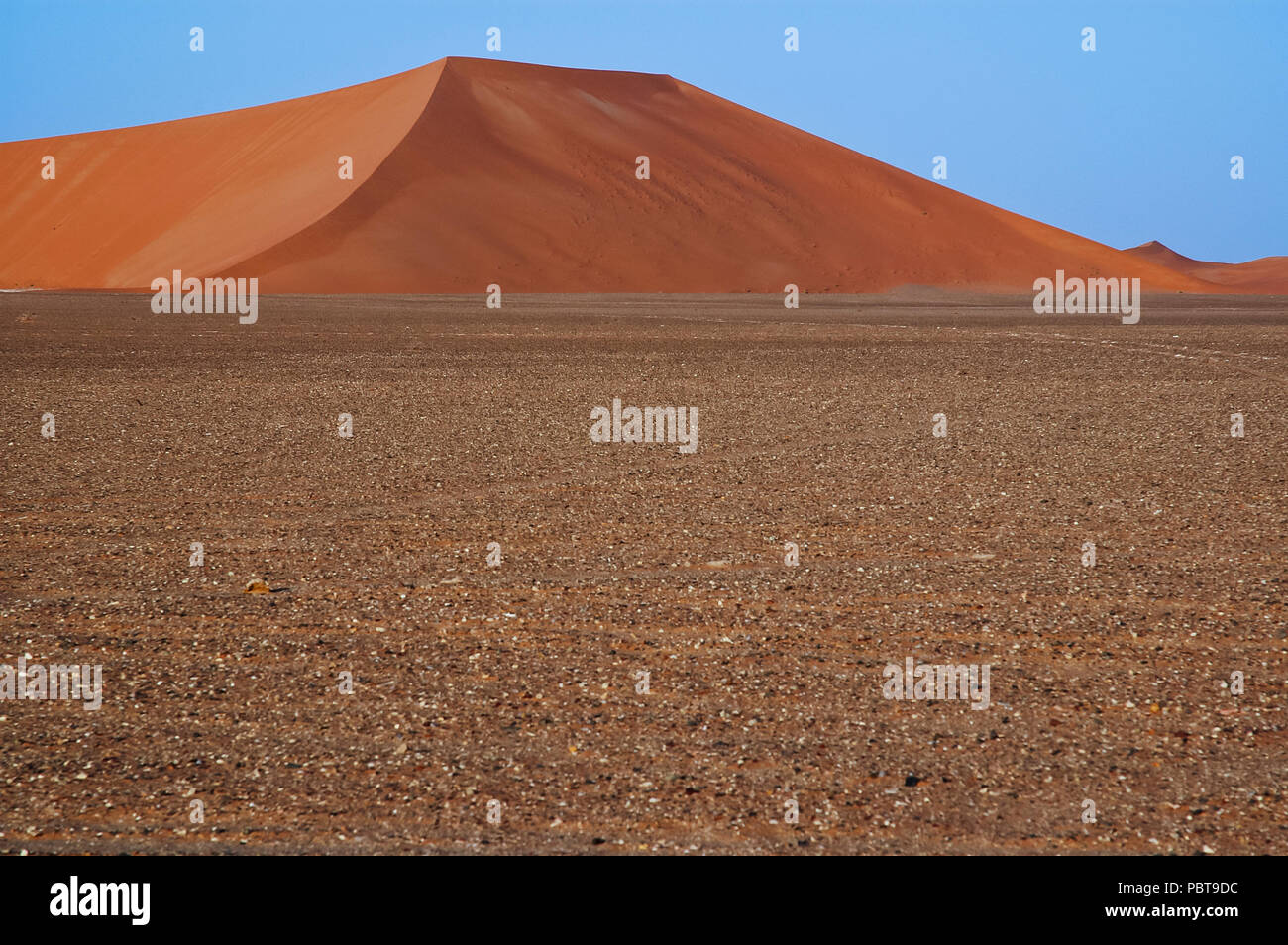 Landscape of sand dunes in the desert of Rub' Al Khali in the Arabian ...