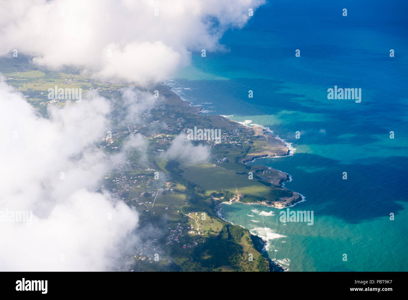 Aerial view of Barbados Stock Photo - Alamy