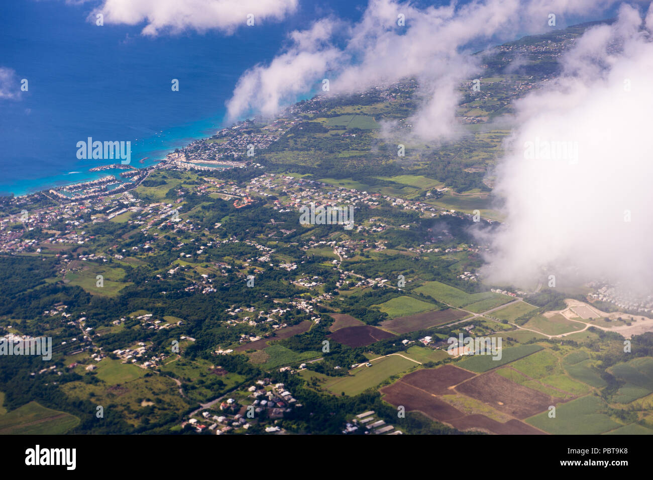 Aerial view of Barbados Stock Photo - Alamy