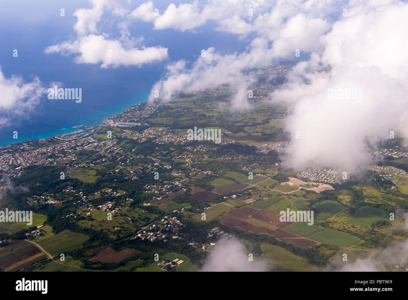 Aerial view of Barbados Stock Photo - Alamy