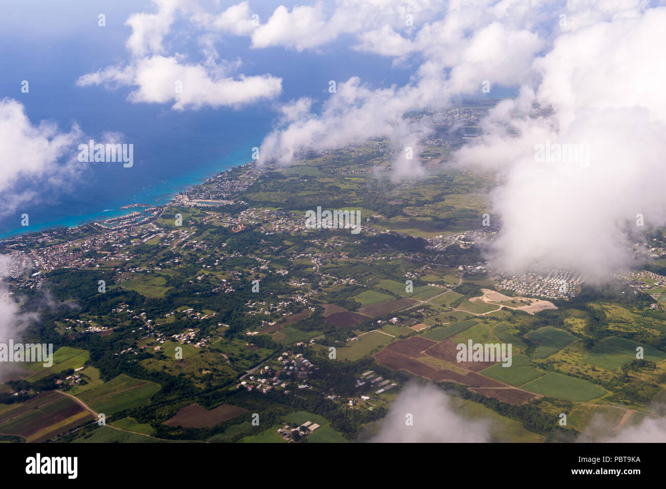 Aerial view of Barbados Stock Photo - Alamy