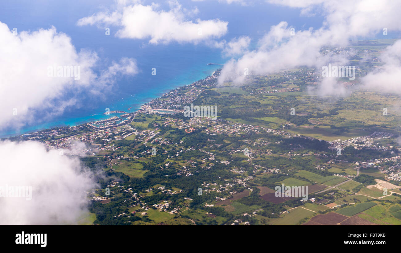 Aerial view of Barbados Stock Photo - Alamy