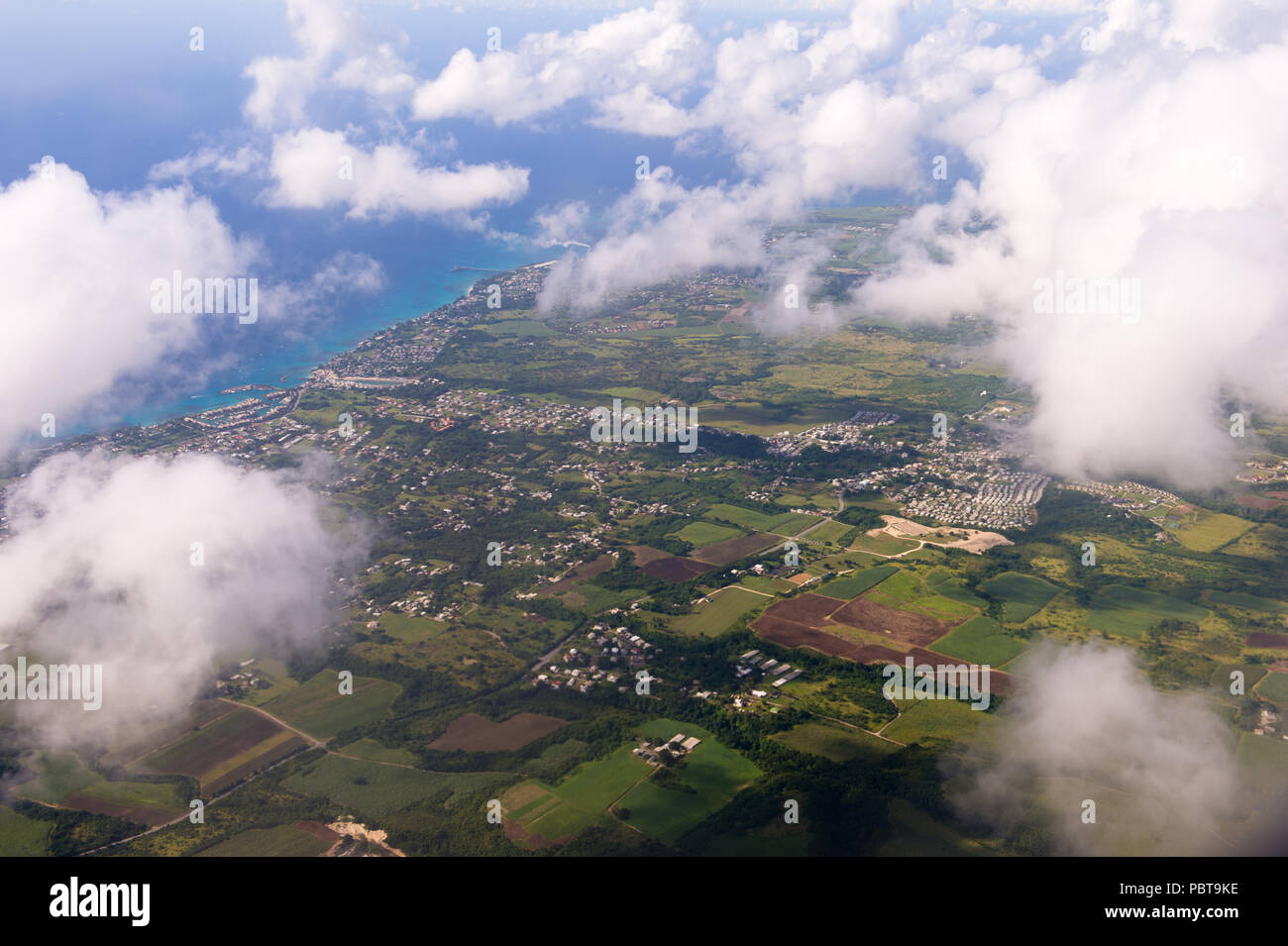 Aerial view of Barbados Stock Photo - Alamy