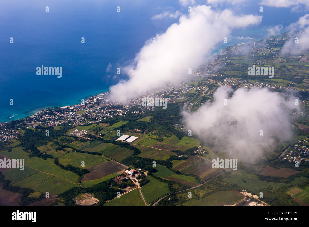 Aerial view of Barbados Stock Photo - Alamy