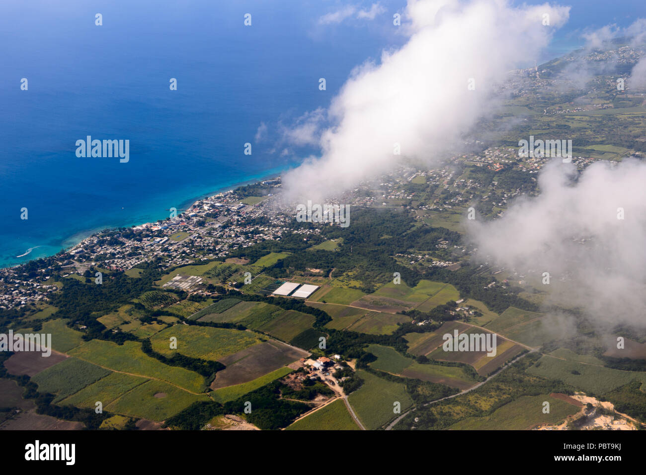 Aerial view of Barbados Stock Photo - Alamy