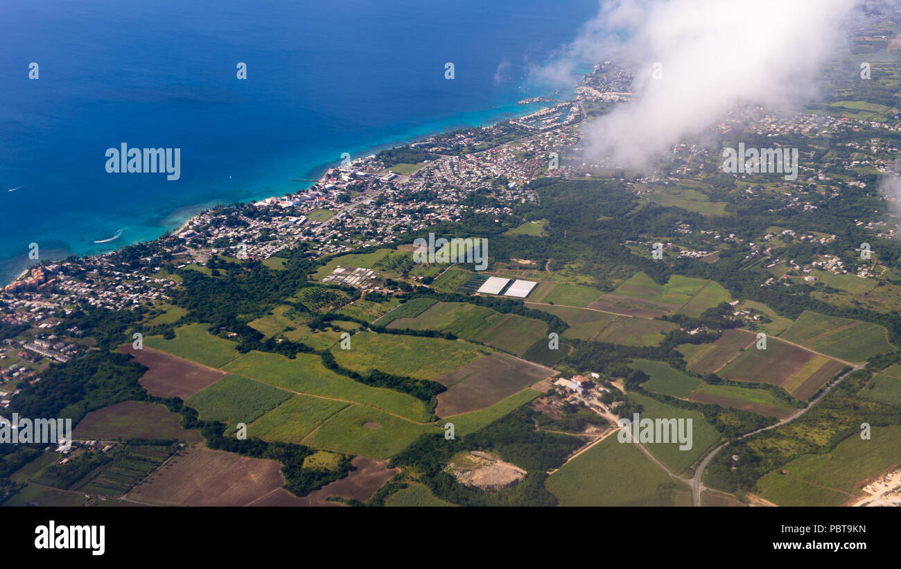Aerial view of Barbados Stock Photo - Alamy
